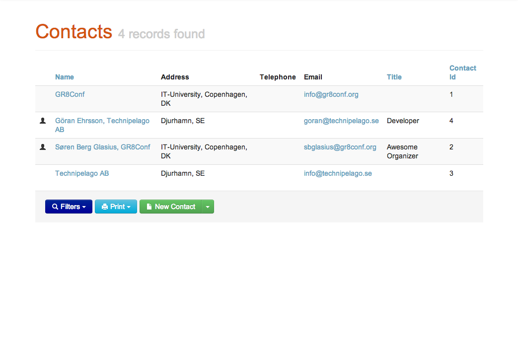 GR8 CRM Contact Management User Interface Plugin